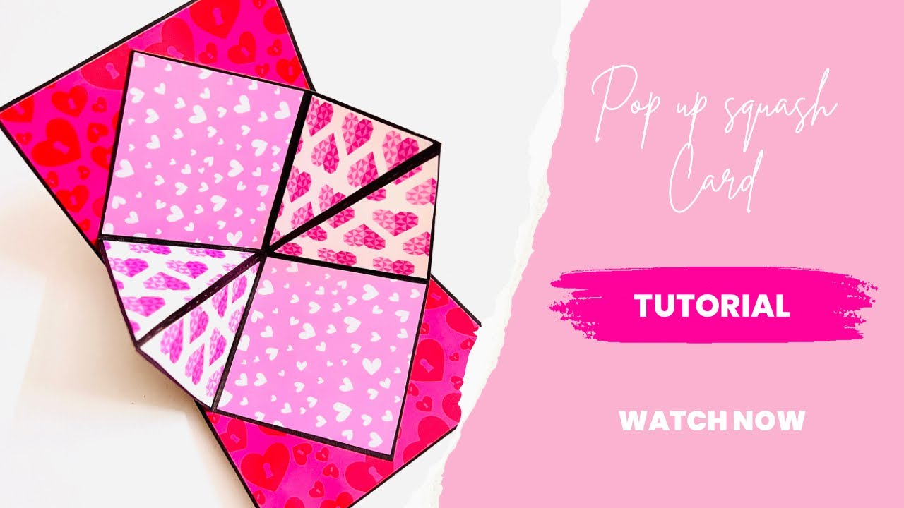 Pop up squash card tutorial - YouTube