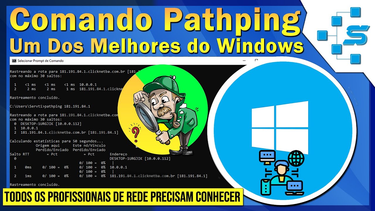 Comando PATHPING Para Diagnóstico de Rede no Prompt de Comando - YouTube