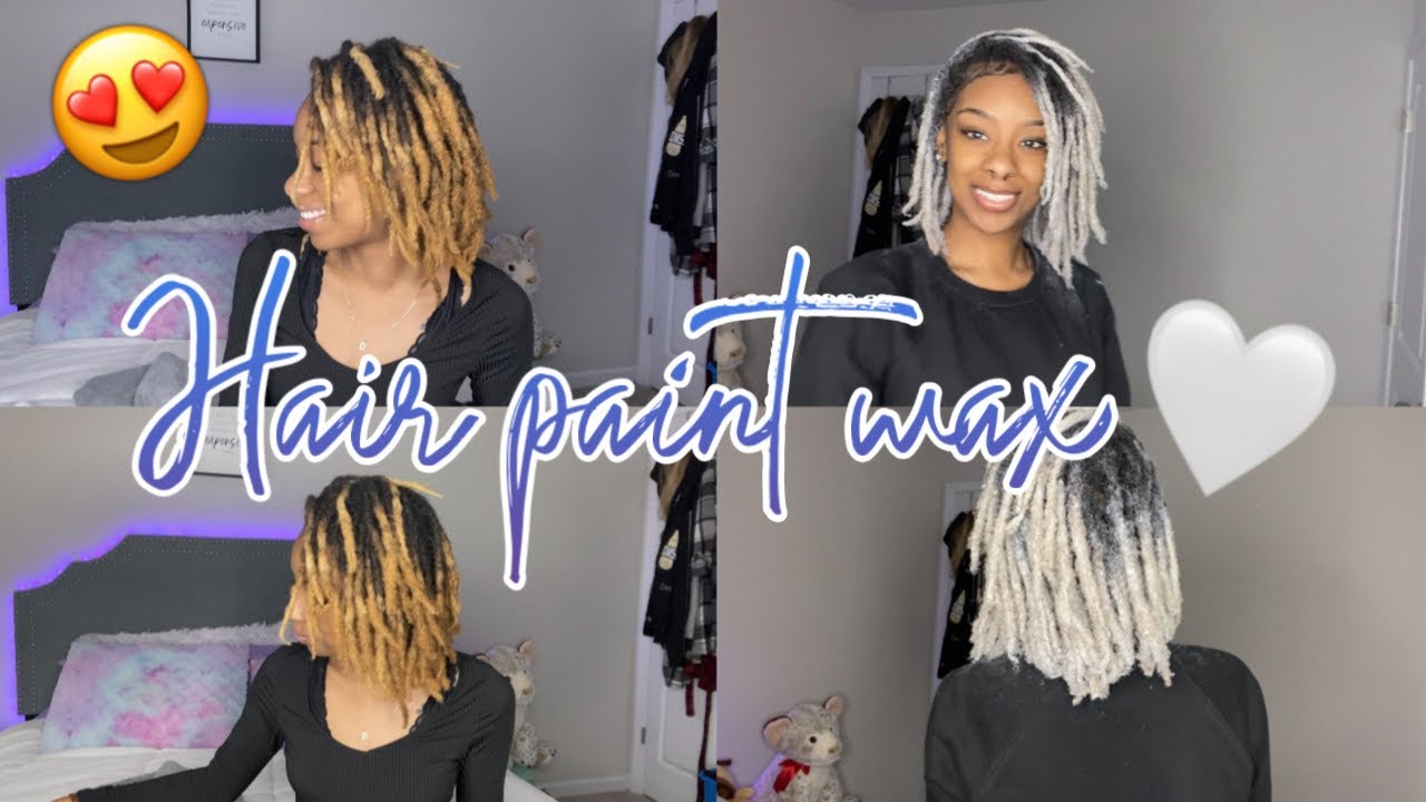 Coloring my locs with hair paint wax🤍 | Diamond Alexus - YouTube
