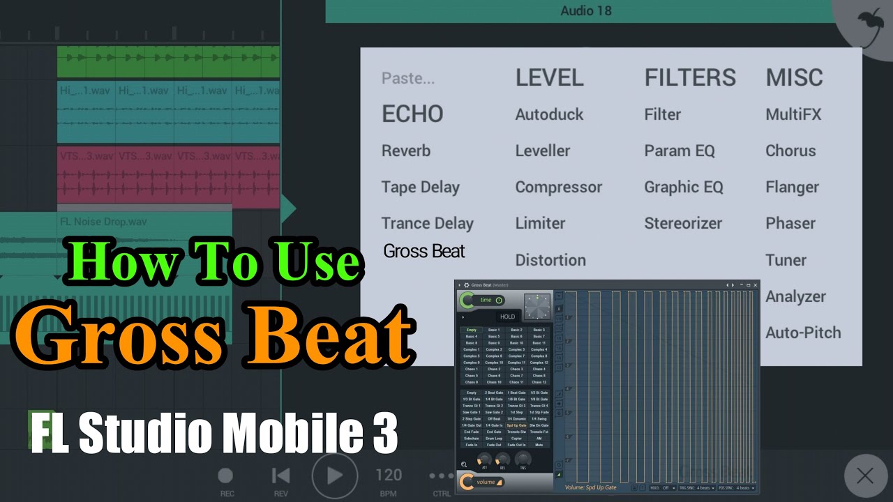 How To Use Gross Beat in FL Studio Mobile | Gross Beat Tutorial | FL studio mobile Gross Beat ...