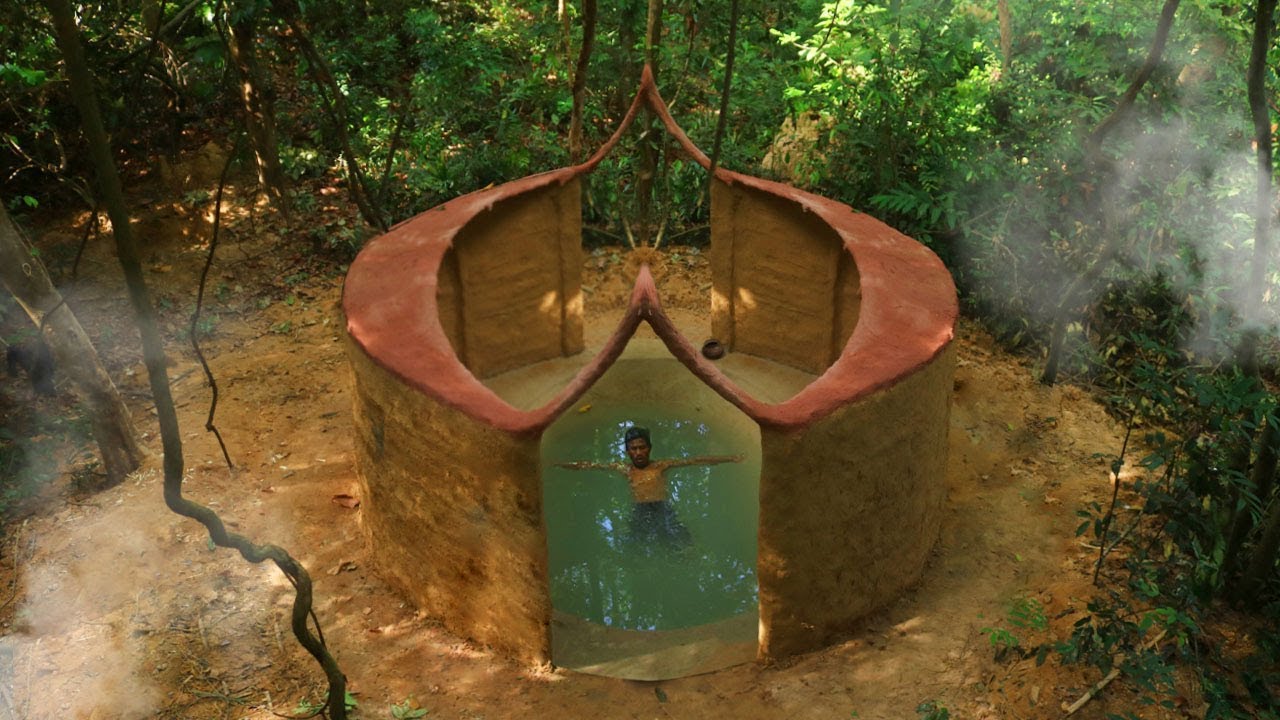 How To Build Swimming Pool In Wild For Summer - YouTube