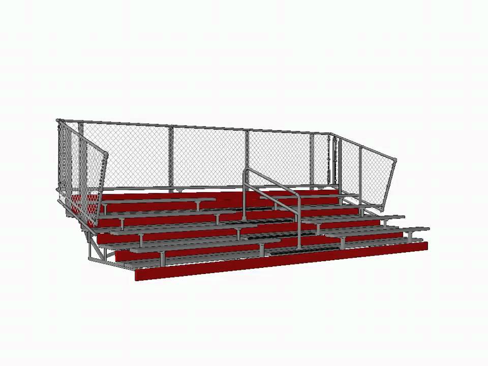 NRS 5 Row x 21'-0" Bleacher Walk Around - YouTube