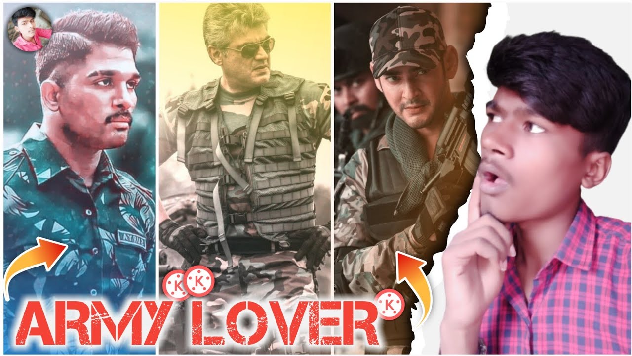 Indian Army video Editing Kinemaster | New style Army Status Editing 🌹 ...