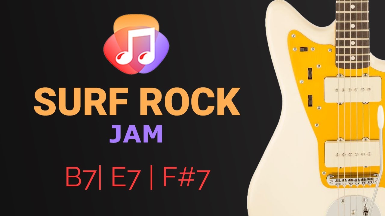 Sunny Surf Rock Blues Guitar Backing Track for Simple Bm Pentatonic ...