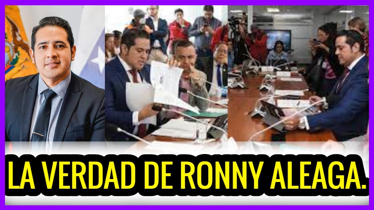 La verdad de Ronny Aleaga. Mira lo que nos dijo. - YouTube