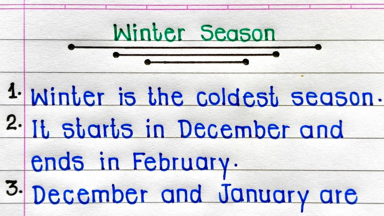 Essay on Winter Season in English | 10 Lines on Winter Season in ...