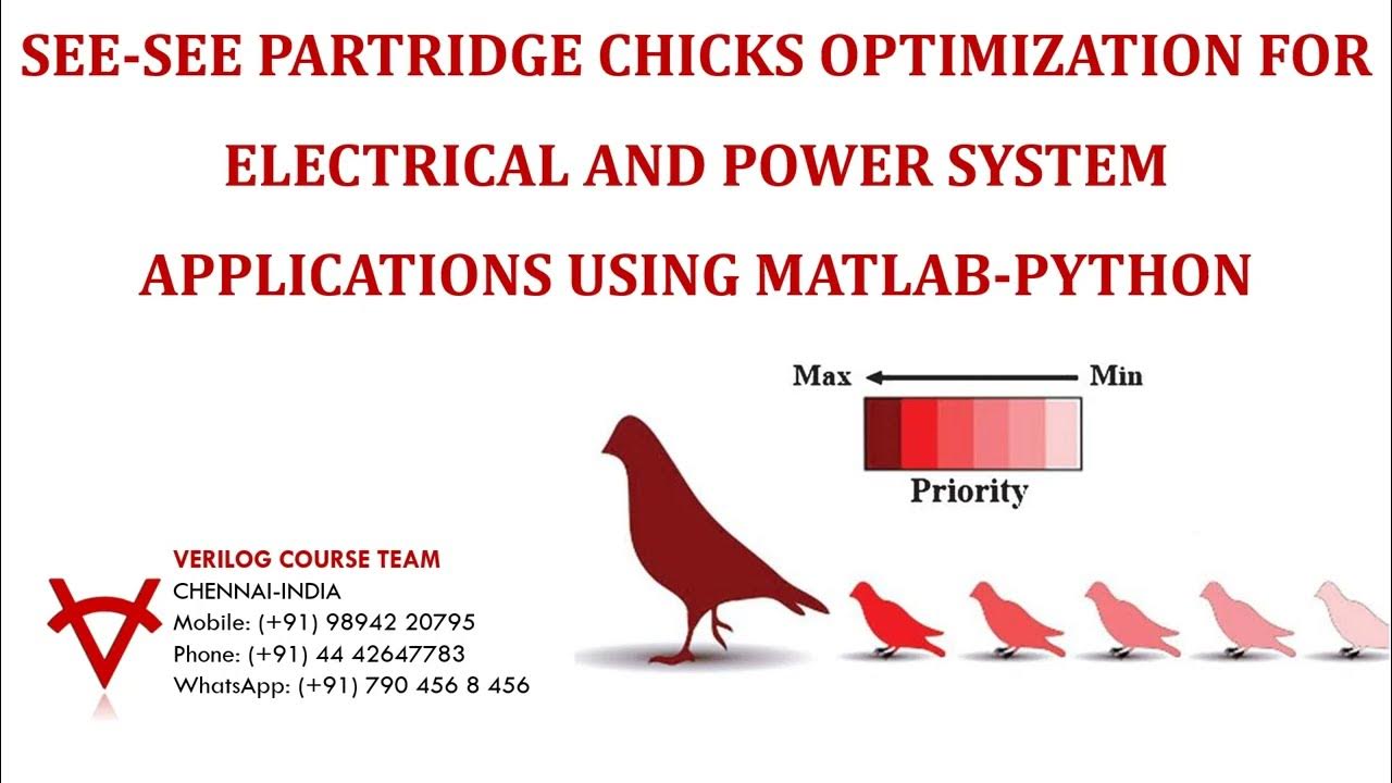 See See Partridge Chicks Optimization For Electrical And Power System Applications Using Matlab