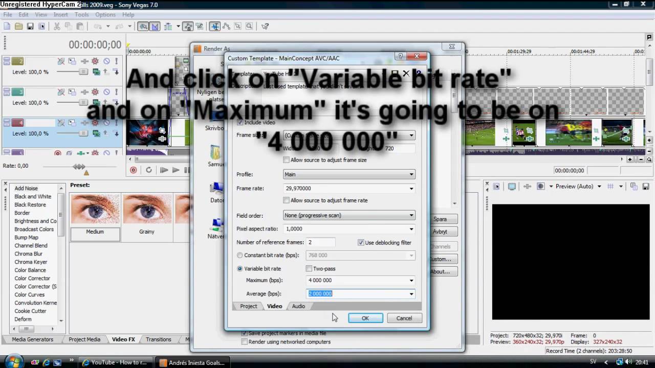 How to Render HD Videos in Sony Vegas 7 - YouTube