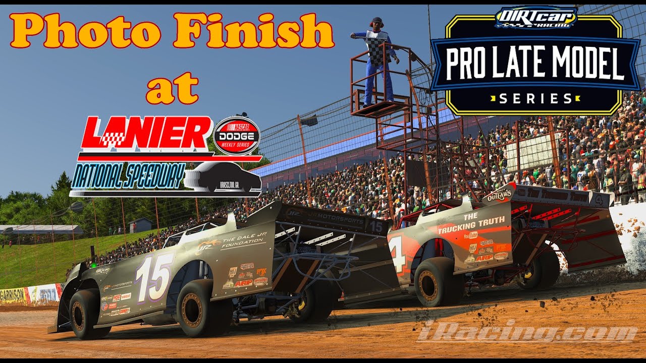 iRacing DIRT - Pro Late Models at Lanier - 30 Laps - 3rd to ??? - YouTube