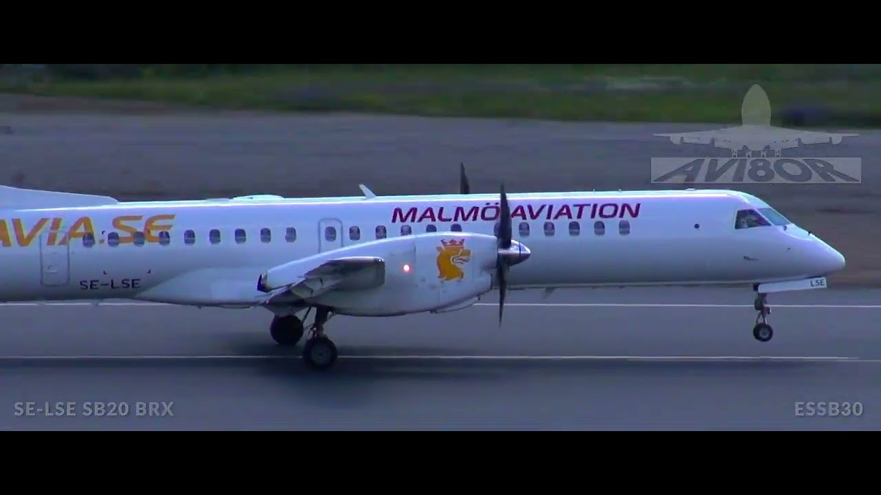 SE-LSE Malmö aviation Saab 2000 at ESSB/BMA (Stockholm-Bromma airport ...
