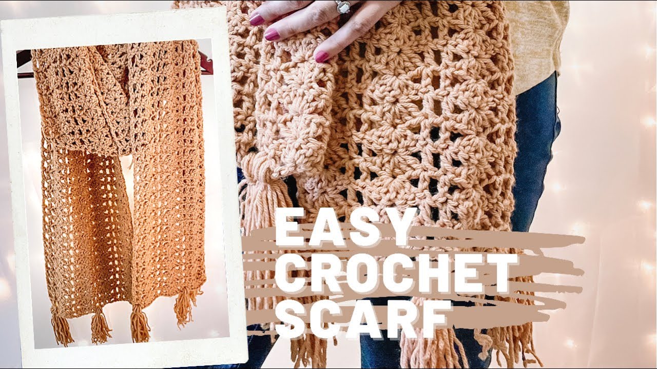 Easy Fall Crochet Scarf Tutorial | Shell Stitch - YouTube