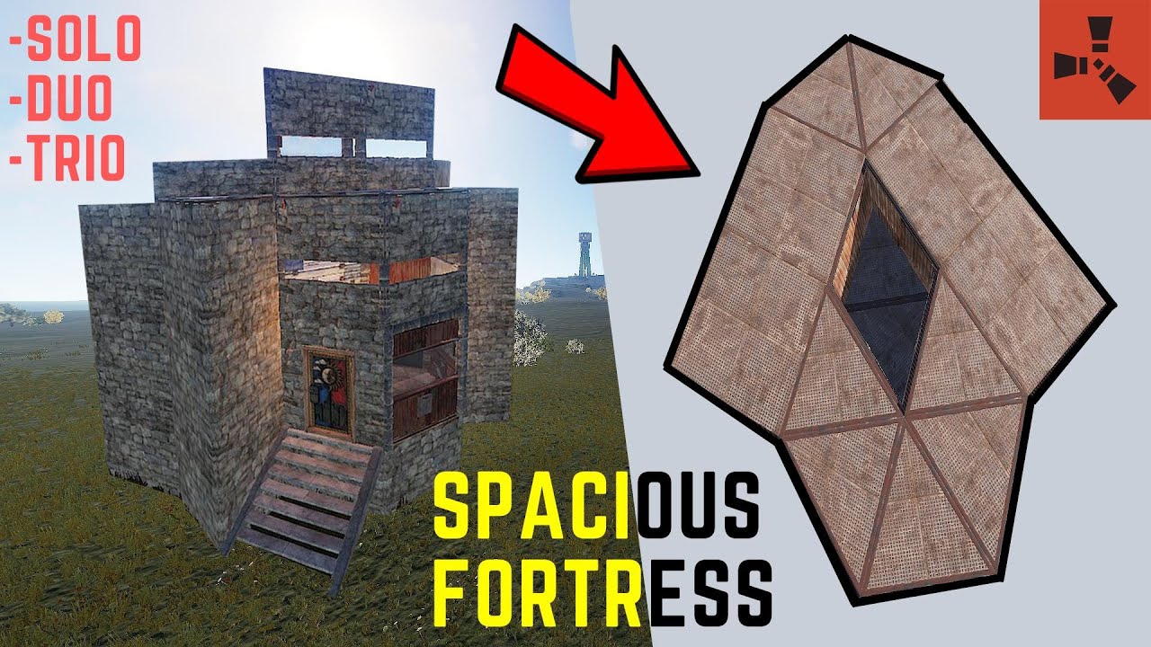 Rust | The MOST Spacious Base Design! | The Fortress |Solo/Duo/Trio ...