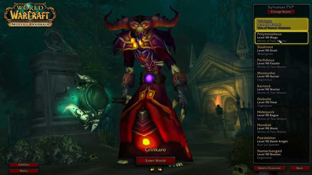 A quick look at my characters in MoP - YouTube