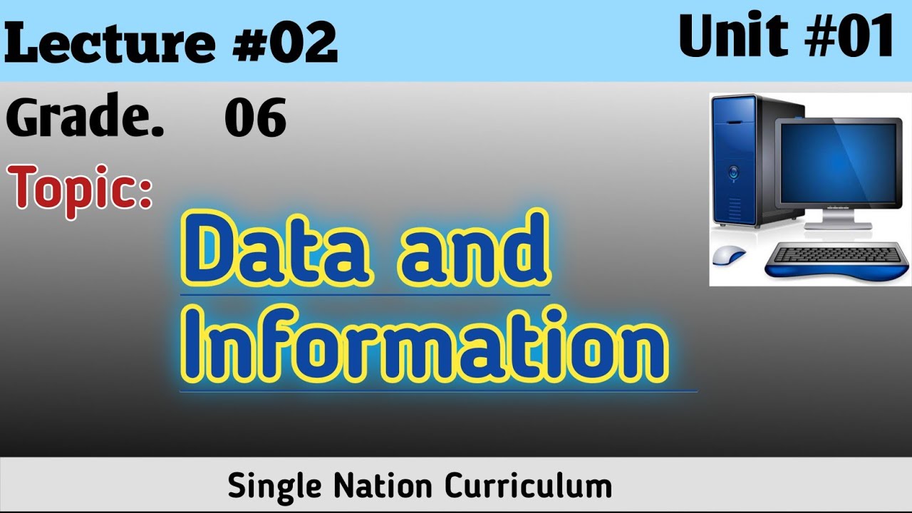 Lecture#02/Unit#01/Topic: Data and Information/Computer Education/class ...