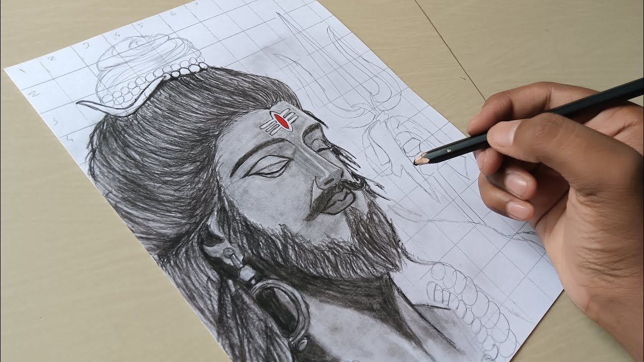 Draw With Me - Lord Shiva Drawing, Mahadev Drawing, step by step sketch ...