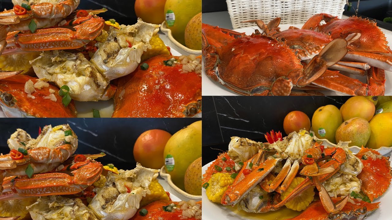 Garlic buttered crabs 🦀/easy crab recipe Seafoods - YouTube