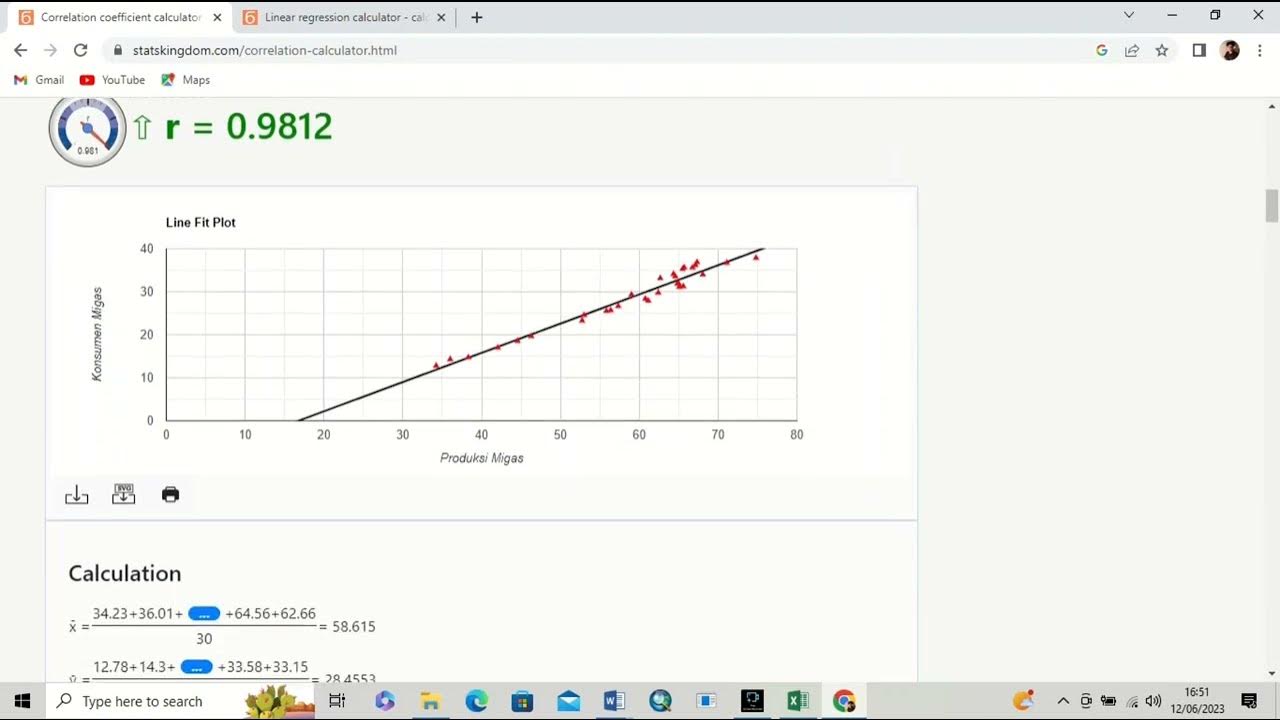 Cara Simpel Analisis Menghitung Korelasi Menggunakan Kalkulator Statistic Kingdom - YouTube