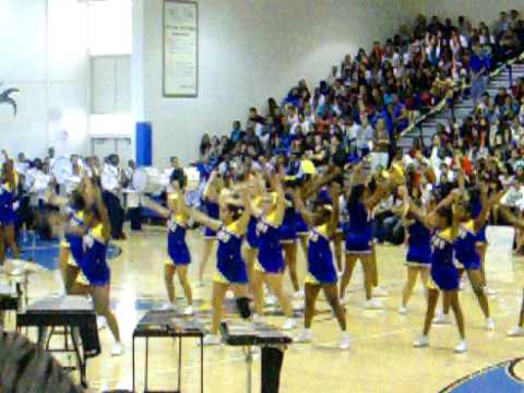 jefferson high school cheerleaders first pep rally 2009 - YouTube