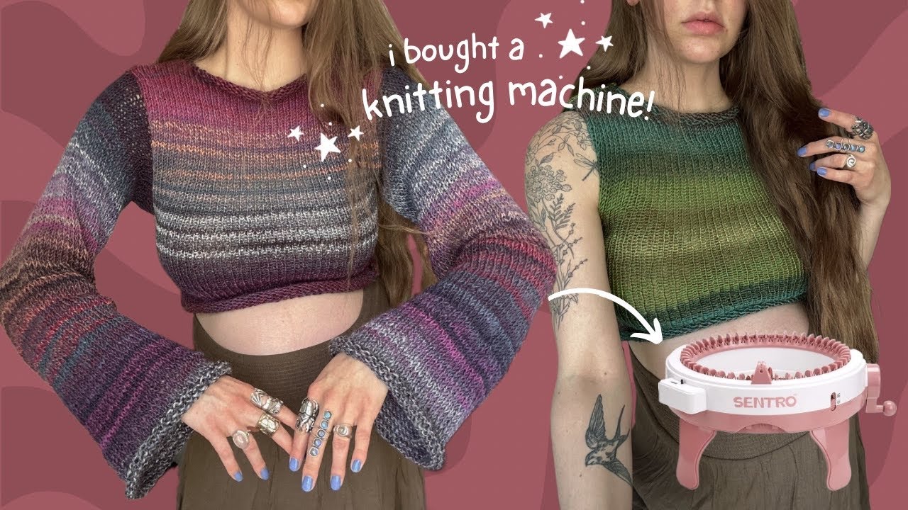 i bought a knitting machine! beginner sentro projects + a hobbii yarn ...