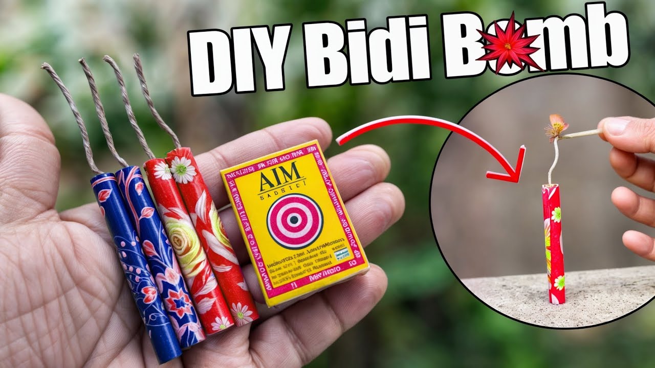 100% Working DIY Paper बीड़ी बॉम | how to make bidi bom at home | how ...