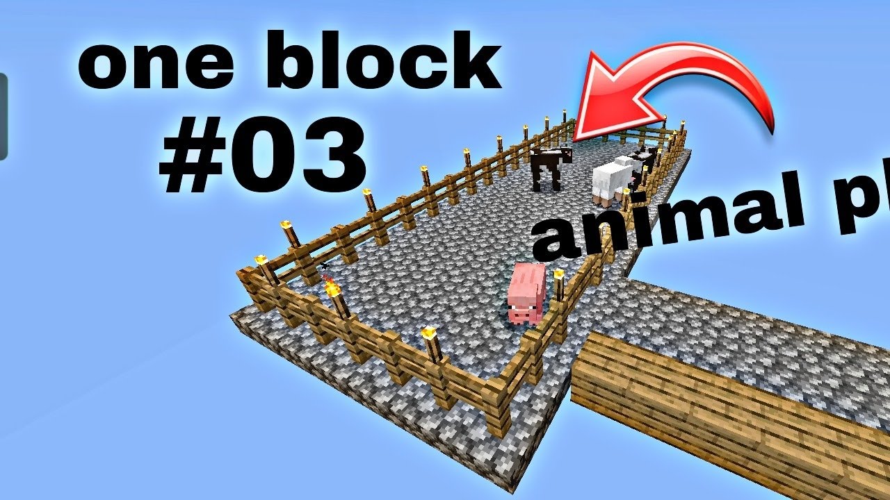 Minecraft one block #03 animal place done 👍. - YouTube