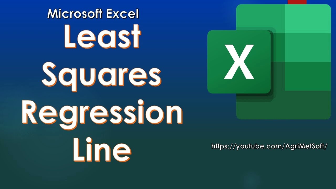 Least Squares Method In Regression Line Excel YouTube