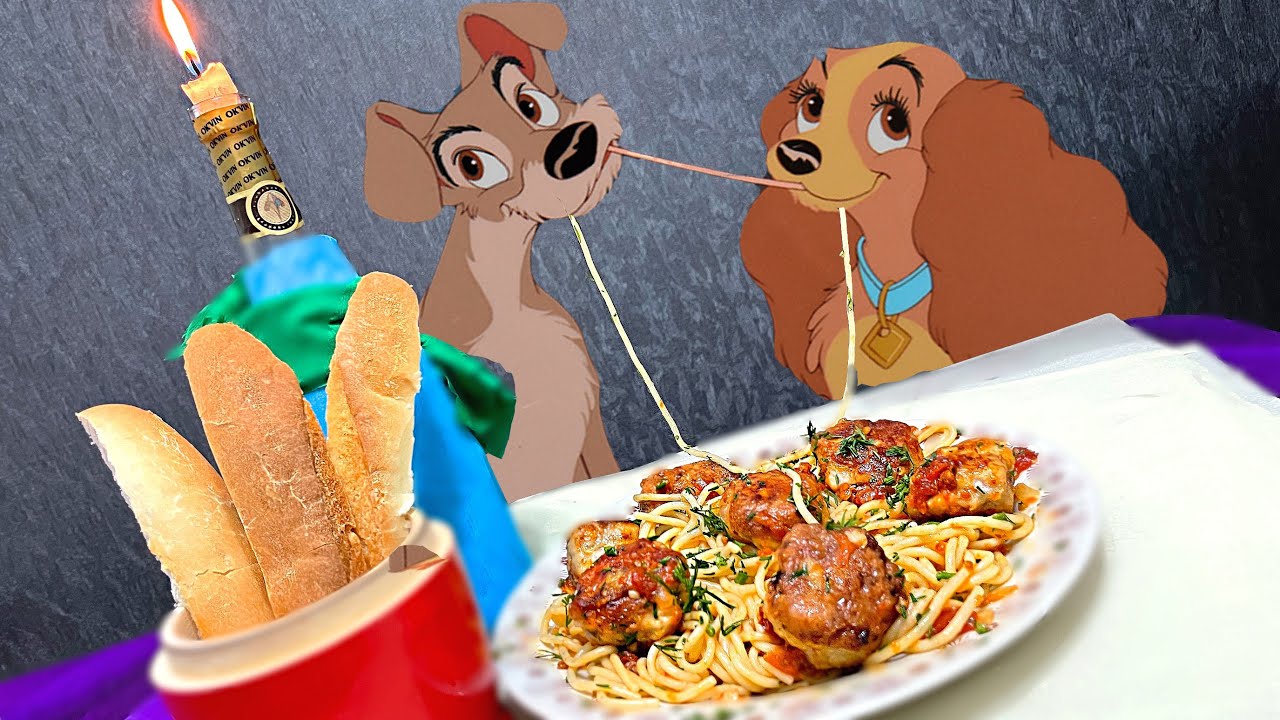 [ASMR] Recipe for spaghetti with meatballs "Romantic" from the cartoon ...