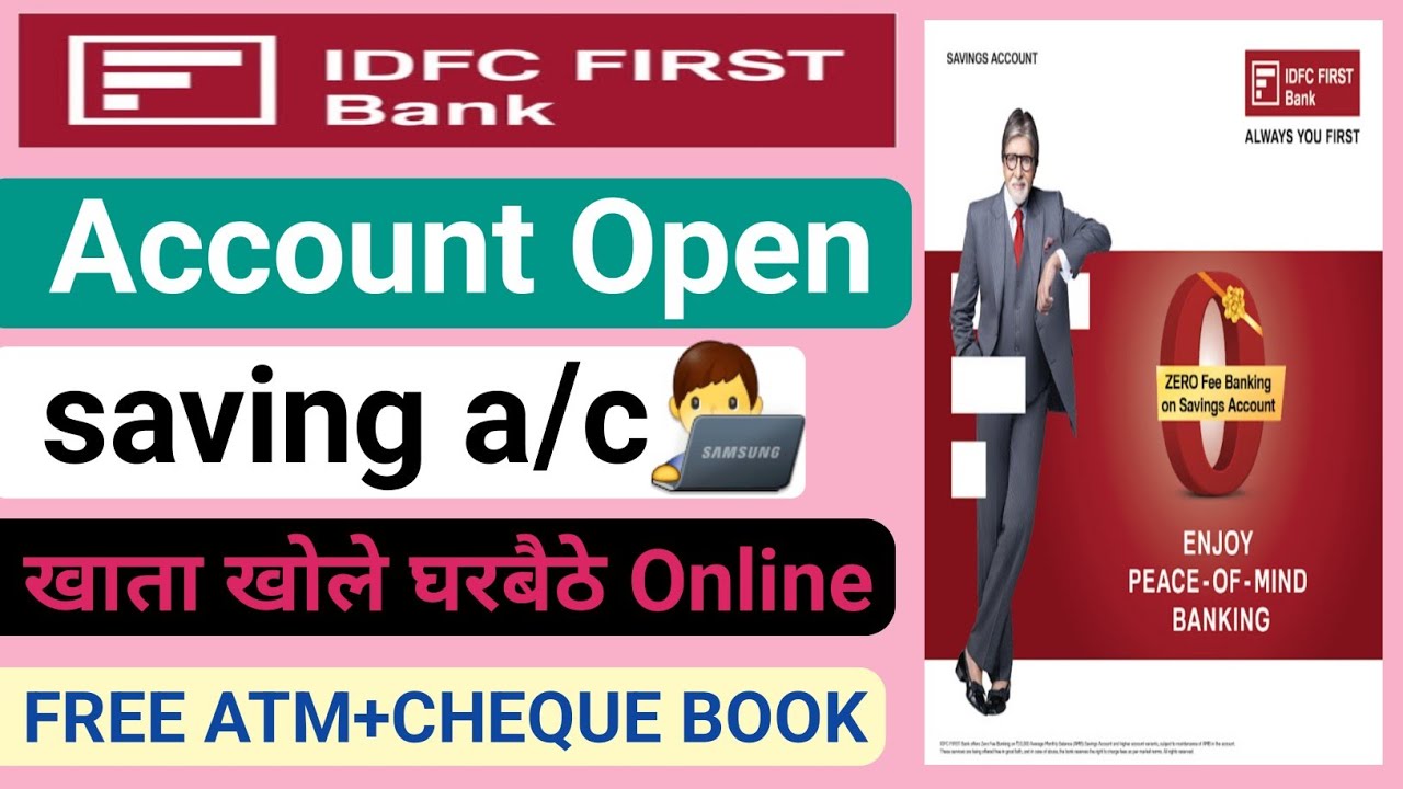 IDFC First Bank Savings Account Opening || Online Account Idfc First ...