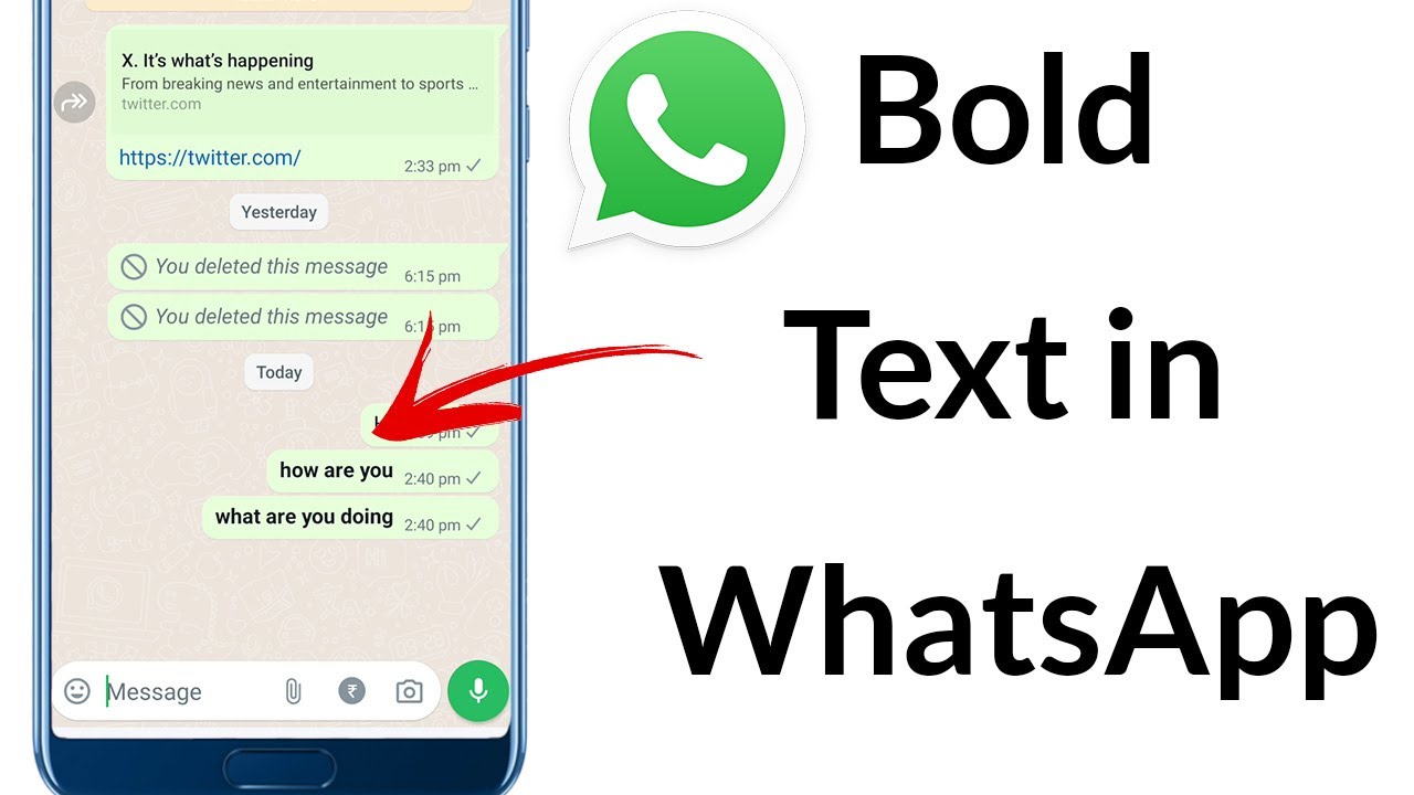 How to Chat with Bold Text in WhatsApp? - YouTube
