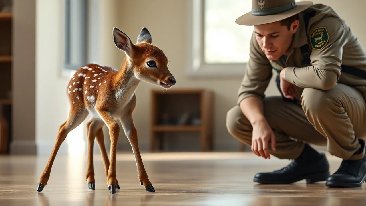 Unbelievable!Wildlife Ranger Helps Baby Deer Take First Steps.Cute ...