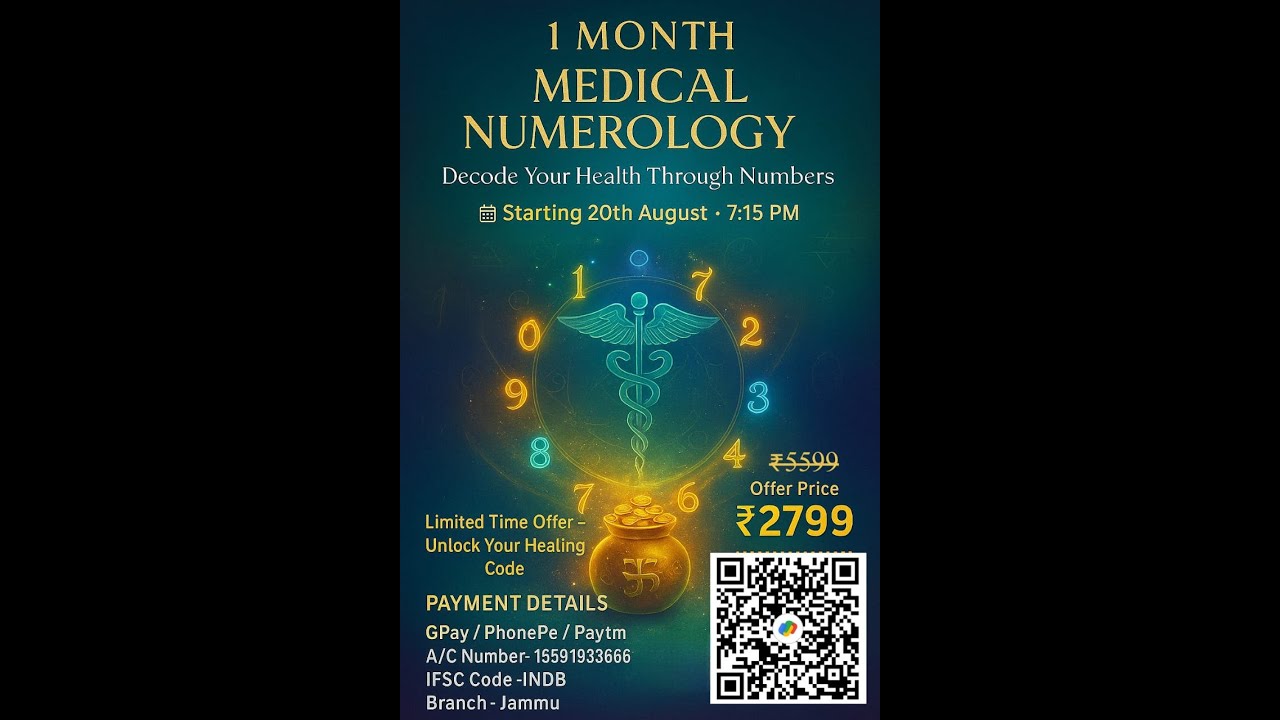 DAY 2 MEDICAL NUMEROLOGY CLASSES STARTING FROM 25TH AUG. FOR MORE ...