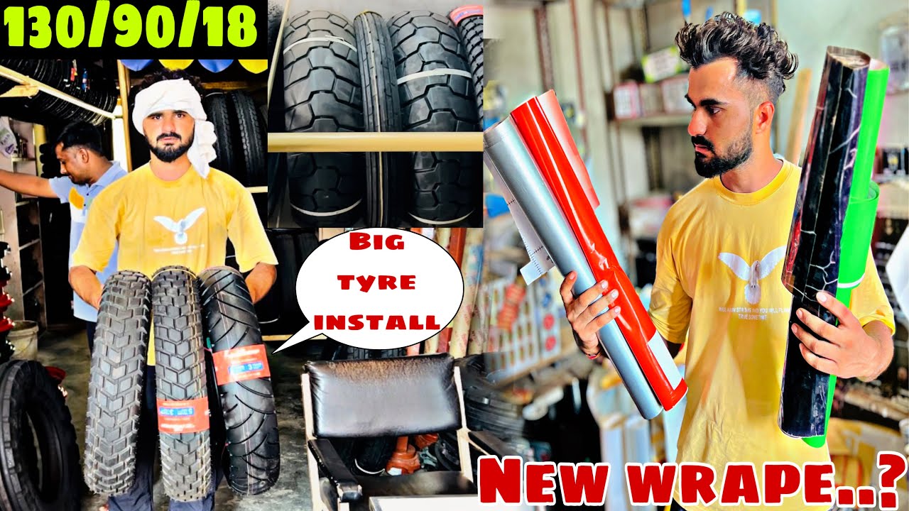 Splendor Bs6 Big Tyre 130/90/18 🔥|| New wrape..? || konsa Tyre Best Hai ...
