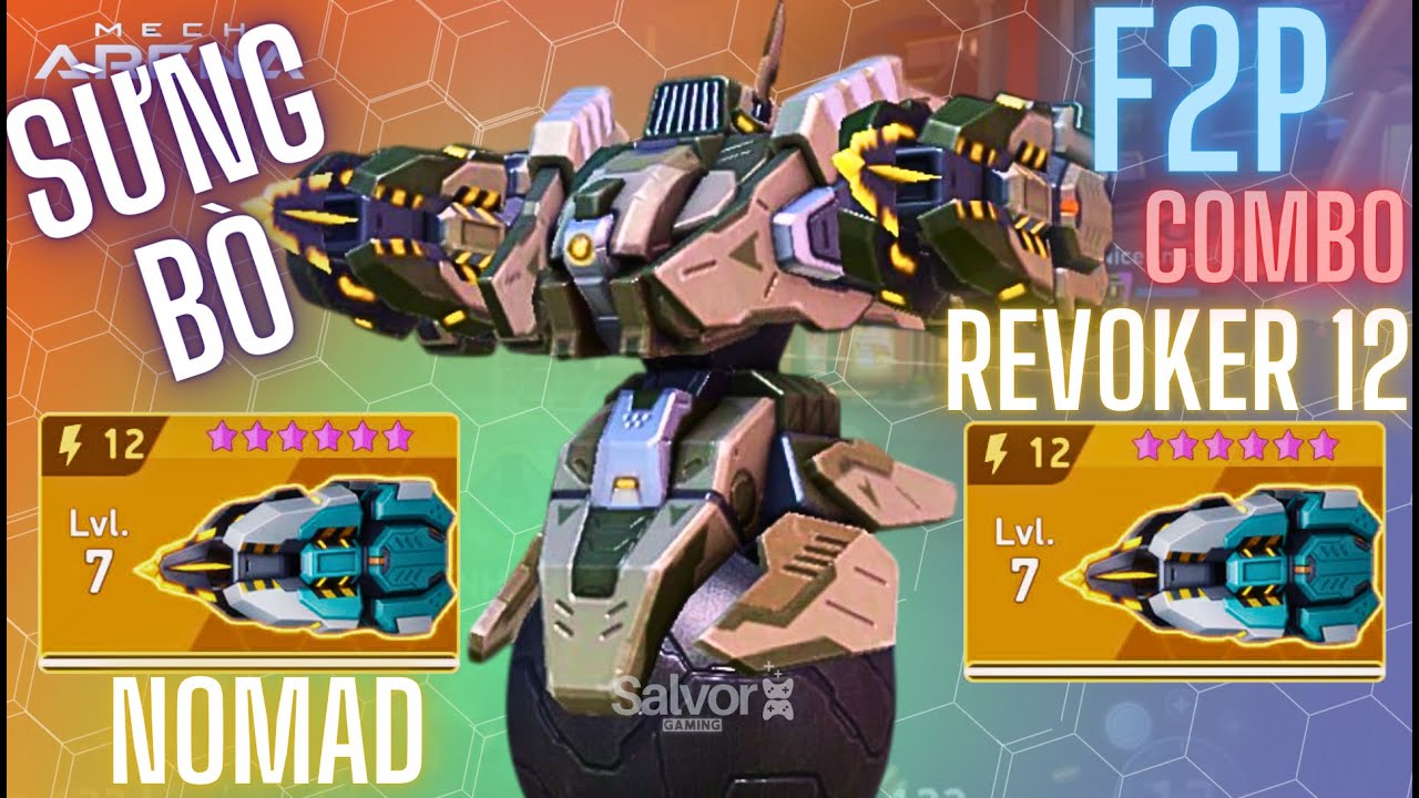 🌈🦄Nomad + Revoker 12 Build ⚡ Best Mech Arena Close-Range Combo 2025 ...