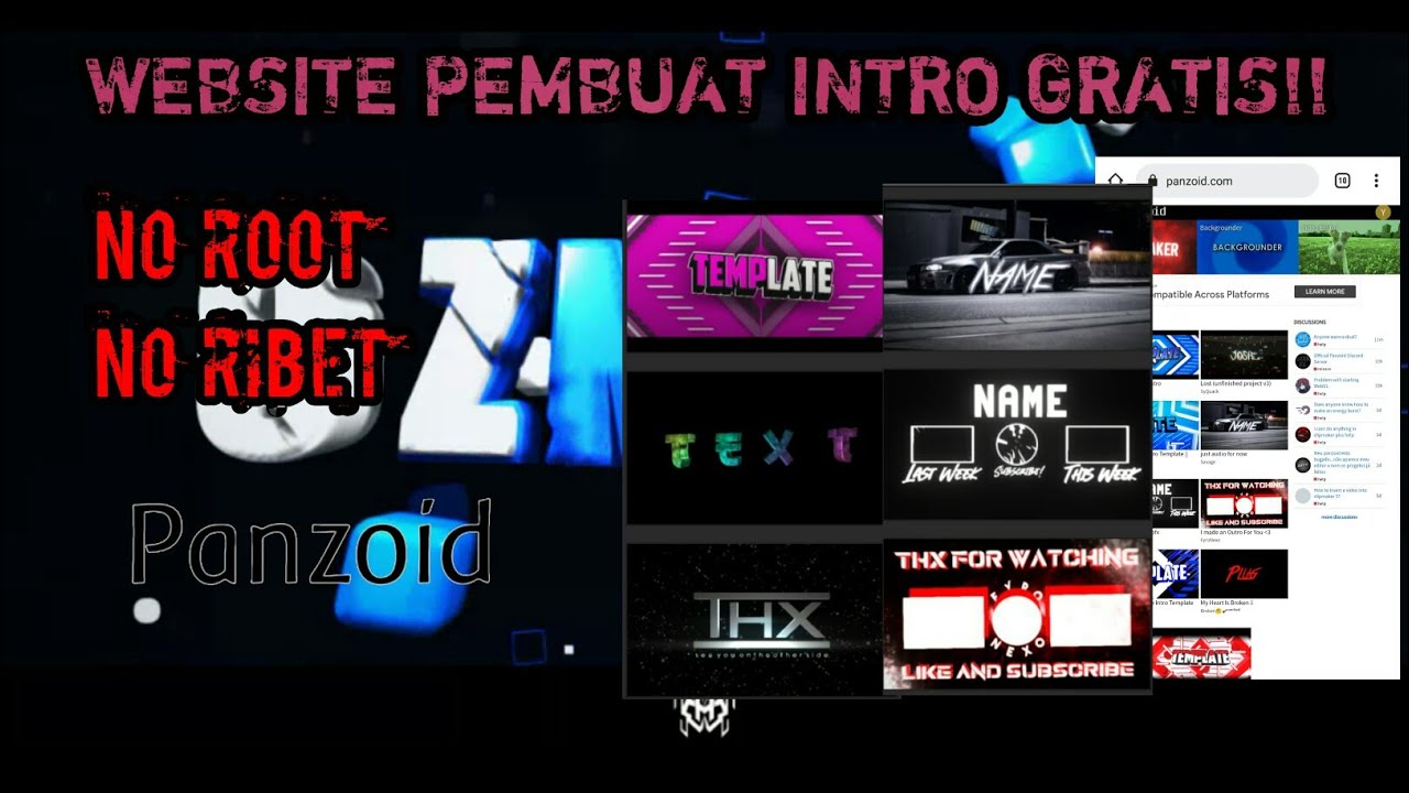 WEBSITE PEMBUAT INTRO YOUTUBE GRATIS 2021!! - YouTube
