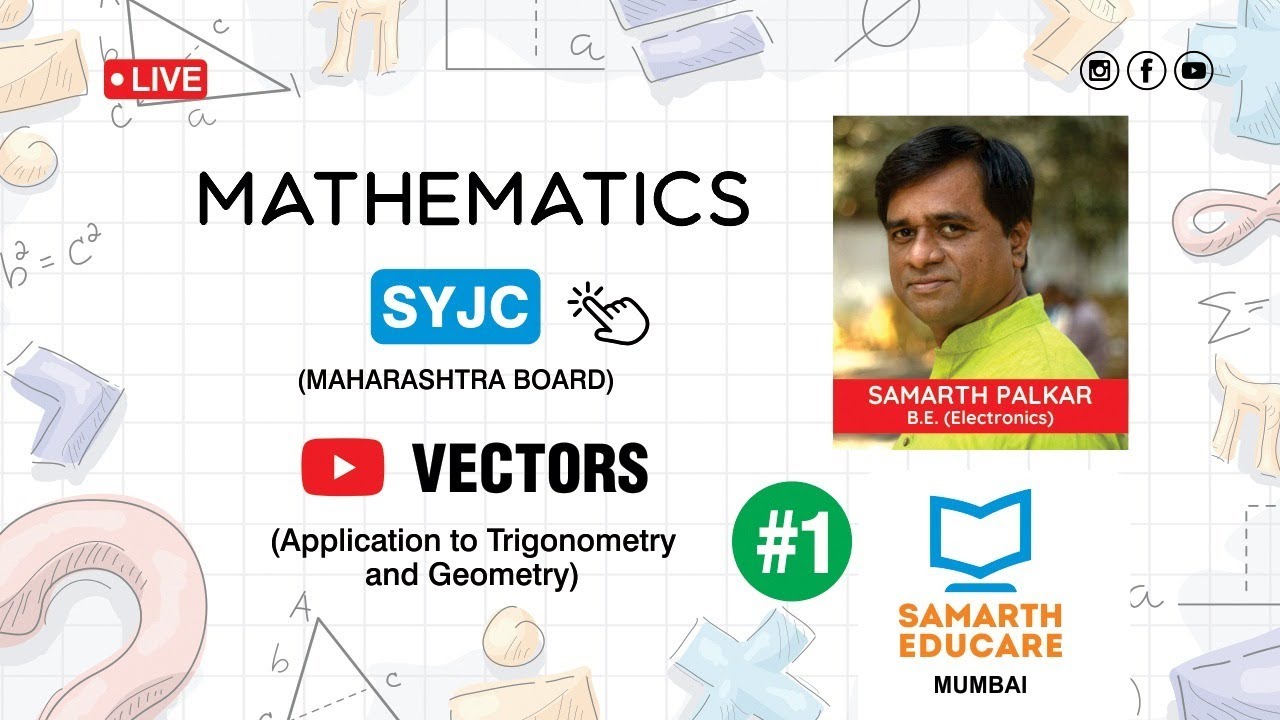 Vectors - Application To Trigonometry and Geometry | Maharashtra Boards ...