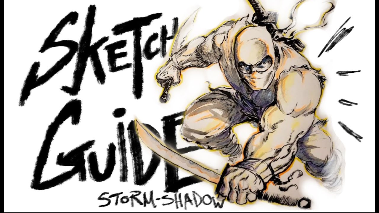 Drawing Storm-Shadow: Drawing poses and inking action!!! - YouTube