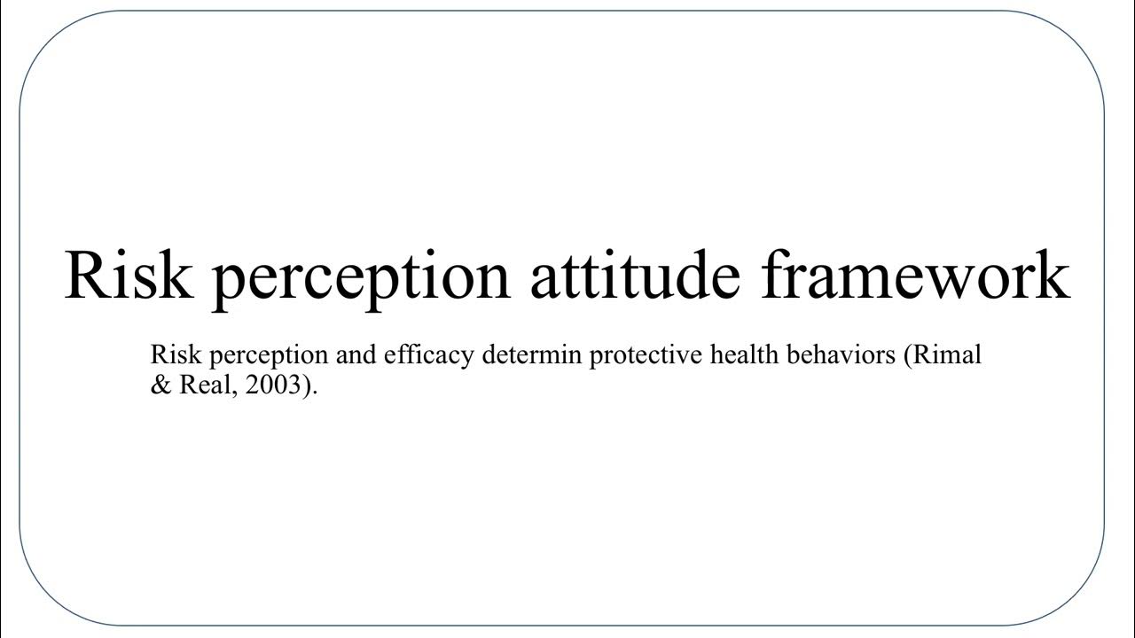 Risk perception attitude framework - YouTube