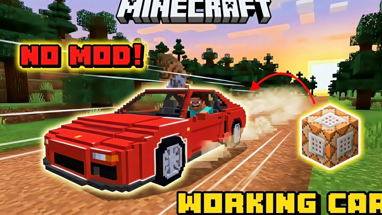 Minecraft Car Command Block Bedrock Tutorial | Minecraft Commands For ...