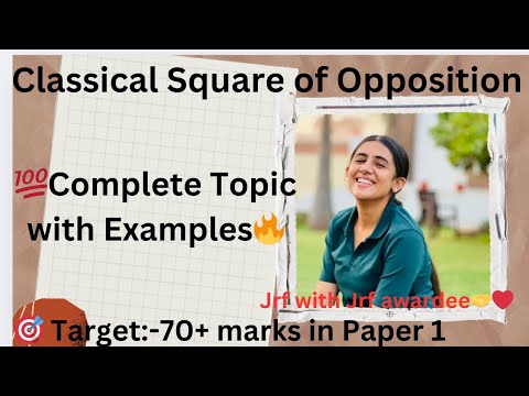 💯Classical Square of Opposition🔥Concept Explained for Ugc Net January ...