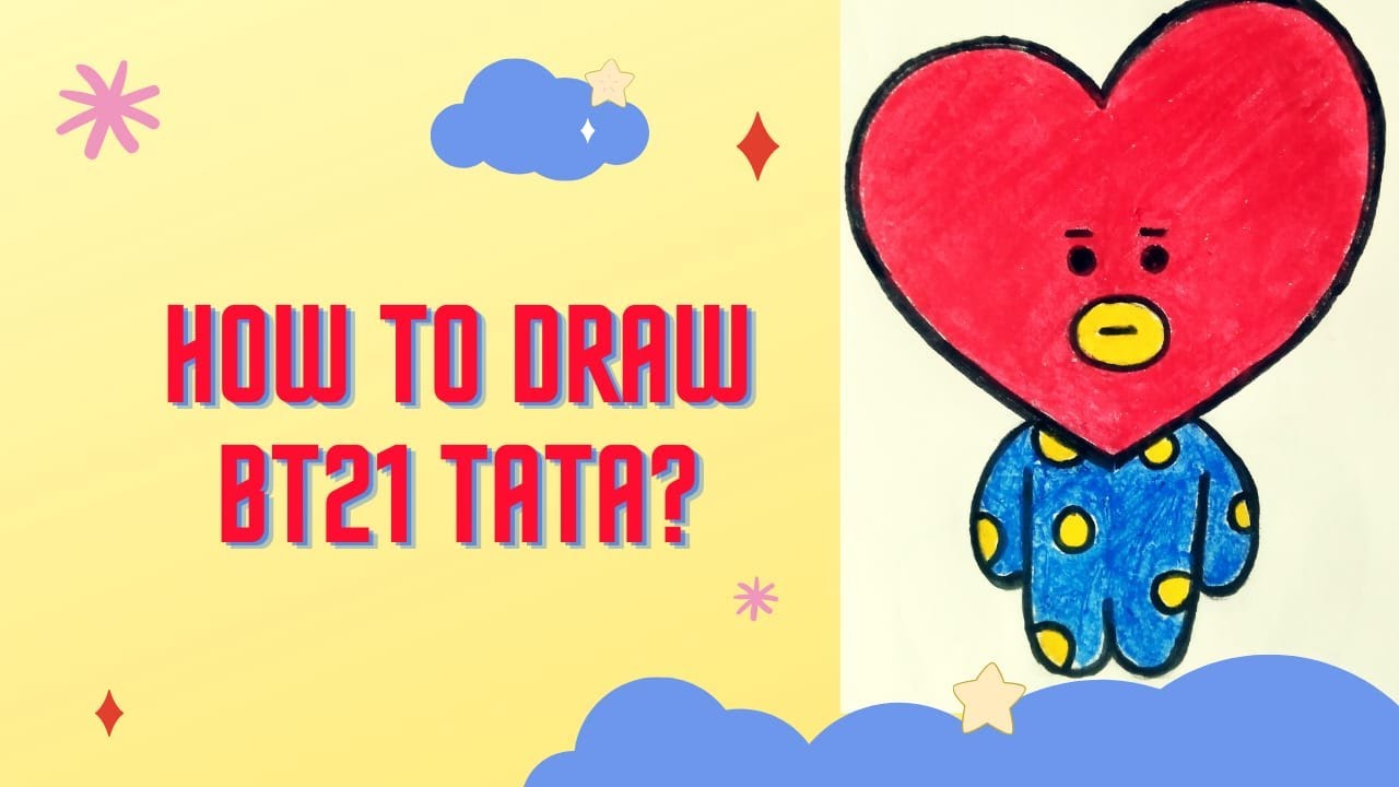 how to draw bt21 tata ]] how to draw bt21 tata easy ]] how to draw bt21 ...