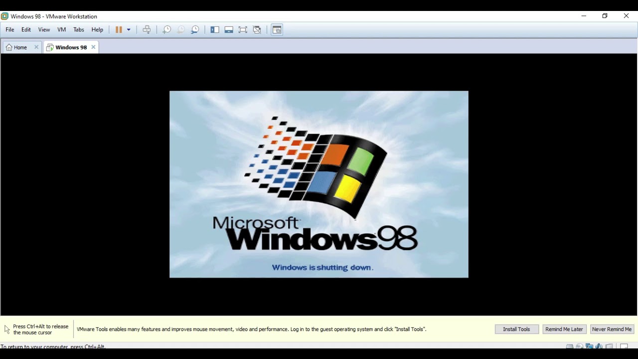How to install windows 98 on VM ware workstation . - YouTube