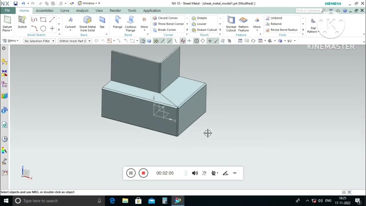 How to convert solid body in sheet metal.#NX10.0 #nx12.0 nx8.0 and convert all command . - YouTube