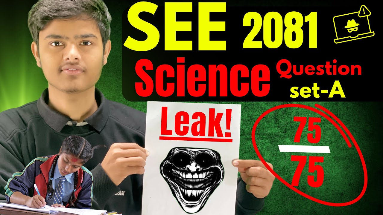 SEE 2081 Science new model questions solution || Class 10 Science most ...
