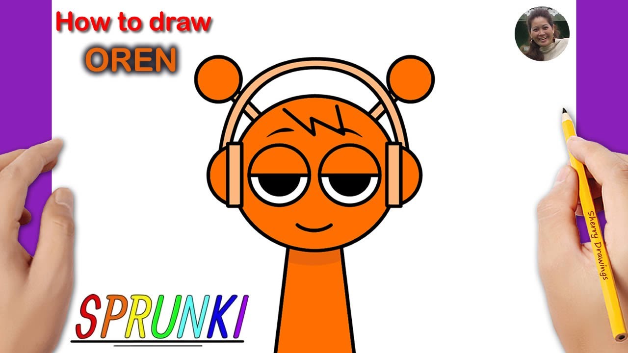 How to draw Sprunki Oren easy | Easy drawing tutorial | Drawing easy ...