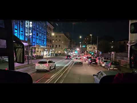 Driving in Rome (traffic on a Friday night) - YouTube