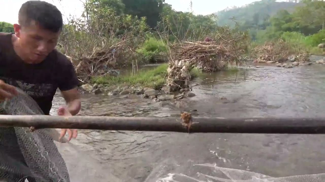 Wild Fishing, Fishing Catch Fish Wild With Homemade Fish Traps, Catch ...