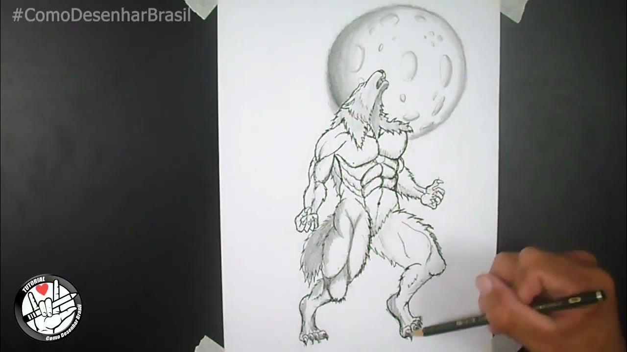 como Desenhar um Lobisomem Mau Facil - YouTube