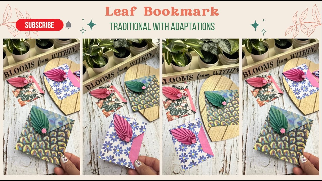 Origami Maniacs 564: Leaf Bookmark (2 Variations) #origami #papercrafts ...