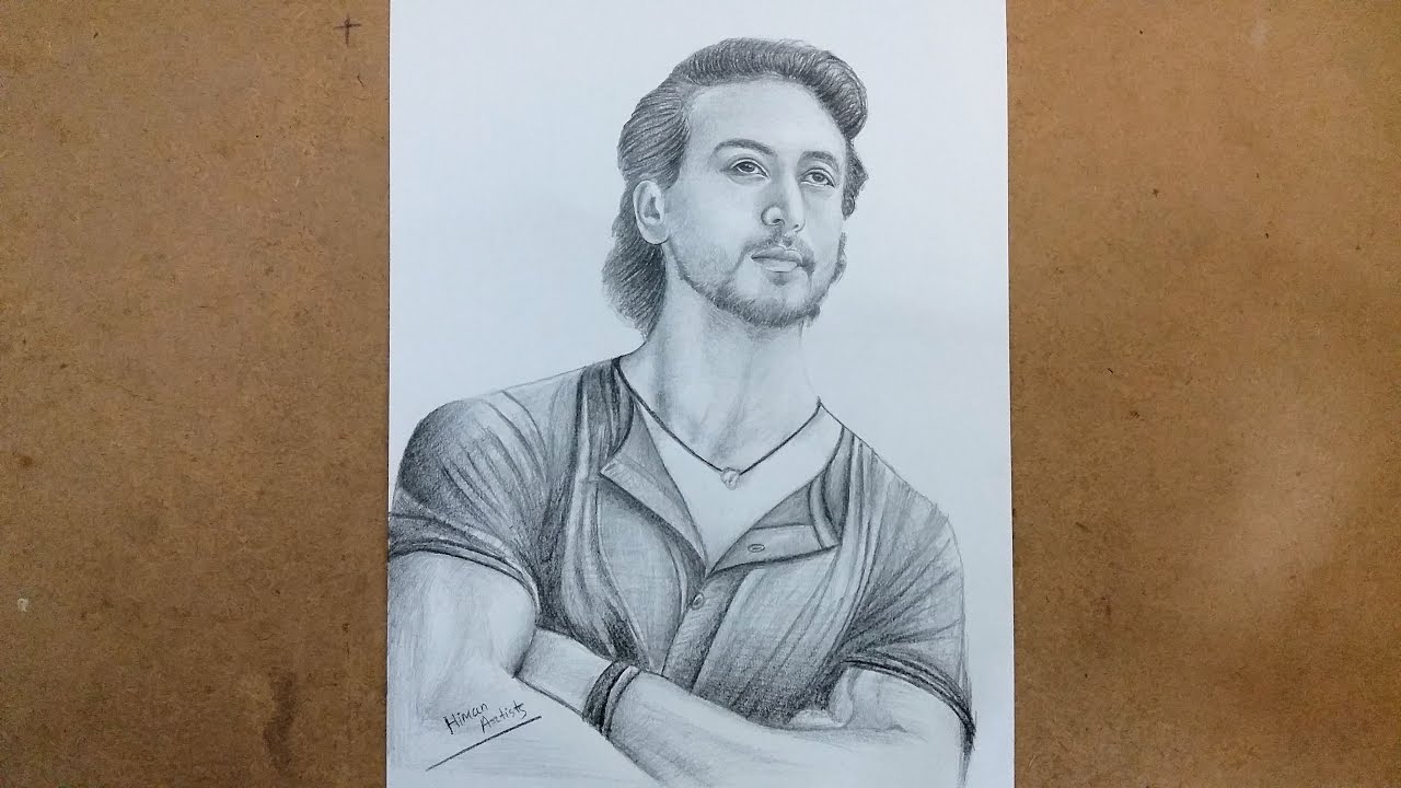 How to Draw Tiger Shroff || Drawing Tiger Shroff step by step - YouTube