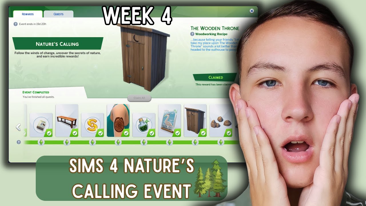 🌳💩THE WOODEN THRONE?! 😲 Nature’s Calling Week 4 | Sims 4 Event Finale ...